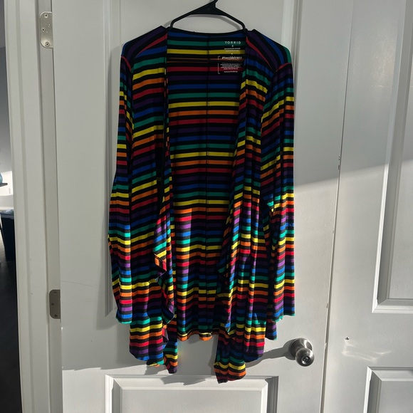 torrid | Sweaters | Torrid Strong Pride Striped Open Cardigan | Poshmark